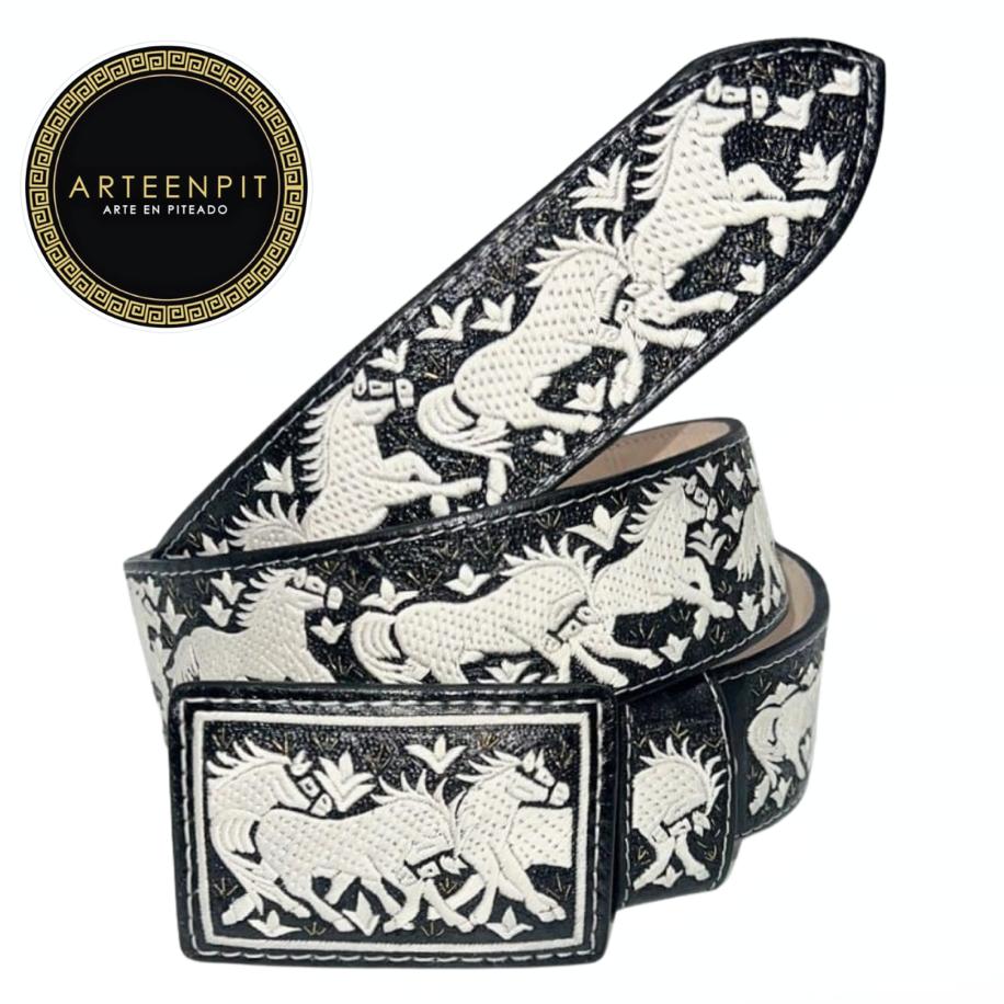 Cinturón Artesanal Piteado - Modelo Potrillos Gold – Arteenpit